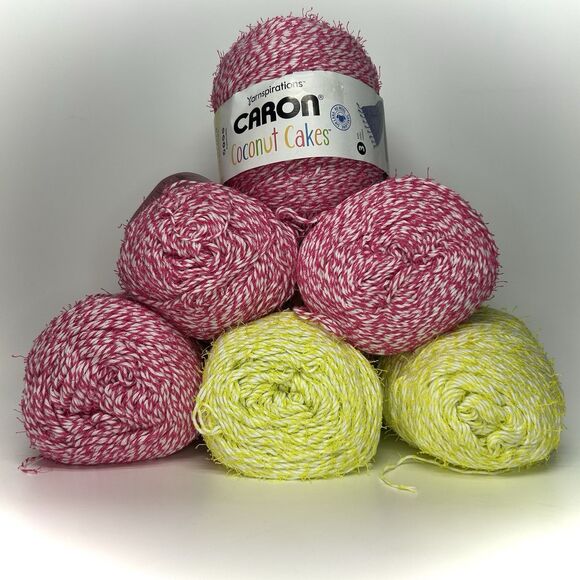 Caron | Art | 6ct Yarn Yarnspirations Caron Coconut Cakes Lemon Lime ...